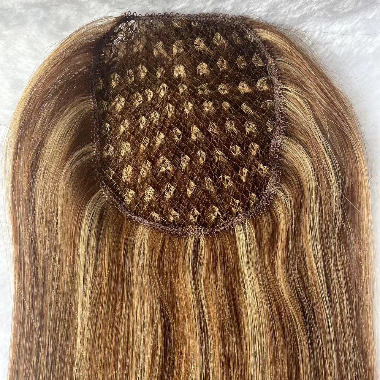 Fishnet Integration Hair System;European Remy Hair Blond Hair Topper ...