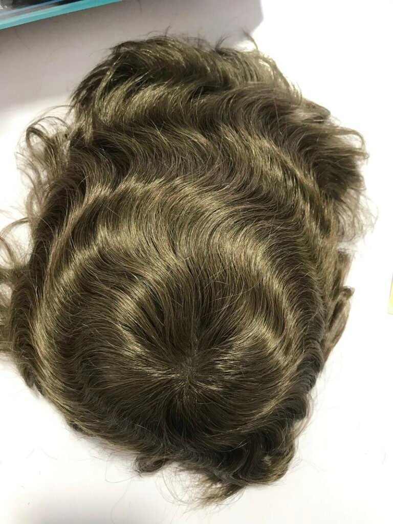 Stock Thin Skin Pu Toupee Men Human Hair Skin Single Half Knot Toupee ...